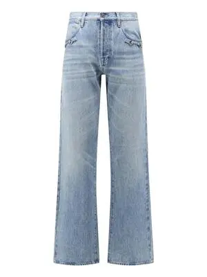 Gucci Gucci Men Stonewashed Cotton Denim Jeans Multicolor