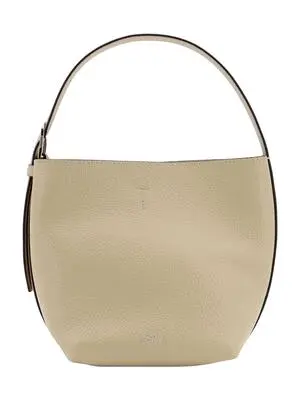 TOTEME Petite Belted Leather Handbag With Logo Lettering Print - Multicolor