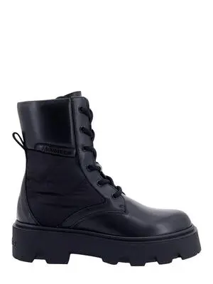 Moncler Aurea Leather And Nylon Boots - Multicolor