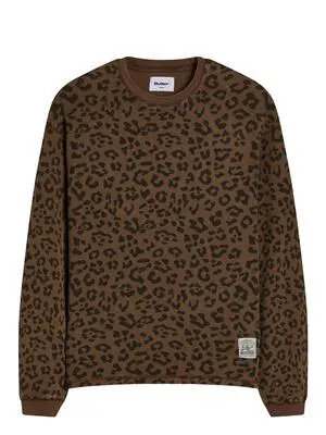 BUTTER GOODS Waffle Long Sleeve T-shirt - Leopard