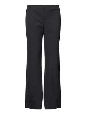 SAMSOE SAMSOE Sabonnie Lace-trim Woven Trousers - Black