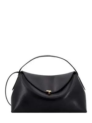 TOTEME T-lock Leather Crossbody Bag - Black