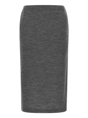 Junya Watanabe Mélange Wool Skirt - Gray