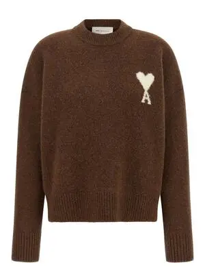 AMI Paris De Cœur' Sweater - Brown