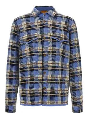 Guest In Residence Plaid Work' Shirt - Blue
