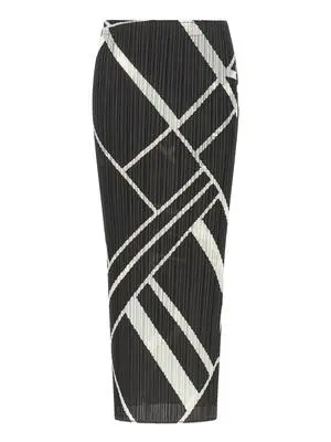 Issey Miyake Pleats Please Issey Miyake Women 'Fold Line' Skirt Gray