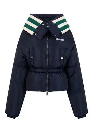 Dsquared2 Skiers Dropped Collar Down Jacket - Blue
