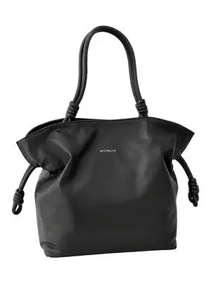 MICHELLA Rumi Leather Handbag - Black