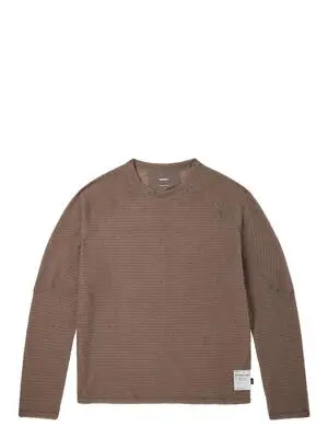 Satisfy Logo-appliquéd Fuzzfleece™ Ad T-shirt - Brown