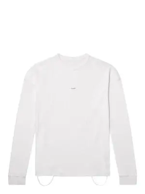 Satisfy Logo-print Distressed Mothtech™ Organic Cotton-jersey T-shirt - White