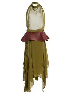 SLOAN Exclusive The Scarf Belted Chiffon Midi Dress