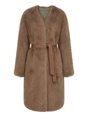 CHAROUX Calin Shearling Coat Brown