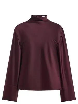 SLOAN Exclusive Satin Turtleneck - Purple