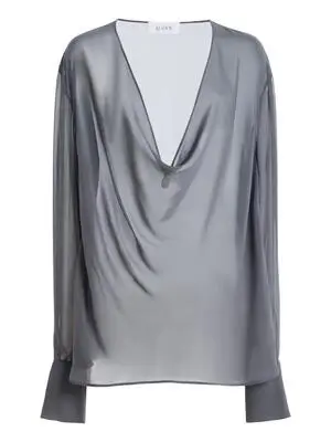 SLOAN Exclusive Semi-sheer Chiffon Top - Grey