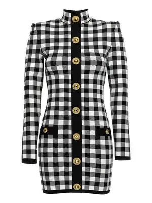 Balmain Vichy Knit Dress - Multicolor