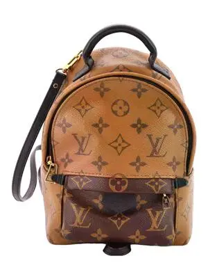 LOUIS VUITTON Palm Springs Reverse Monogram Canvas Mini Backpack Brown