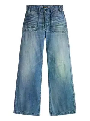 RALPH LAUREN Lace-up Wide-leg Jeans