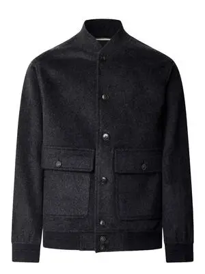 HACKETT  Button-up Bomber Jacket - Grey