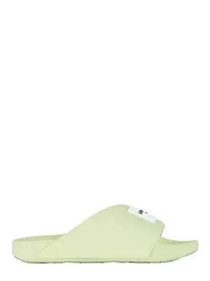 Givenchy Label Slide Mules In Rubber - Green