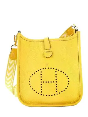 Hermès Evelyne Bag Gen Iii Clemence Tpm Crossbody Bag Yellow