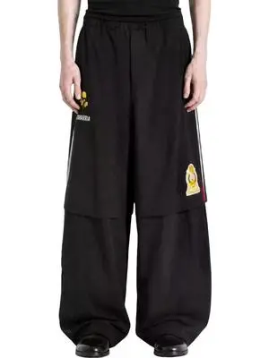 ADIDAS Logo-patch Wide-leg Track Pants