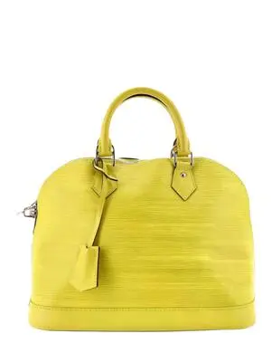 LOUIS VUITTON Alma Handbag Epi Leather Pm Satchel - Yellow