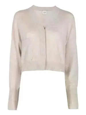 Le Kasha V-neck Cropped Cardigan - Neutrals