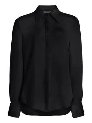 Brandon Maxwell Spence Silk Shirt - Black