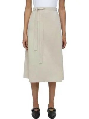 Closed Merino-wool Wrap Midii Skirt - Neutrals