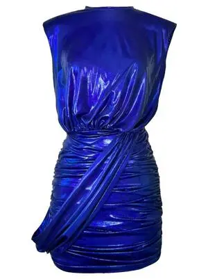 GIGLI Nisha Fall Metallic Ruched Mini Dress