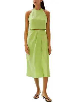 CASA RAKI Beatriz Wrap-style Midi Skirt