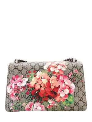 Gucci Dionysus Bag Blooms Print Gg Coated Canvas Small Shoulder Bag - Brown