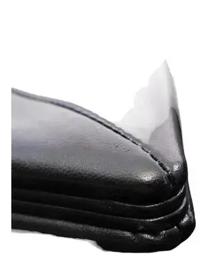 Bottega Veneta 2012-2026 Lambskin Trine Fold Over Clutch Bag - Black