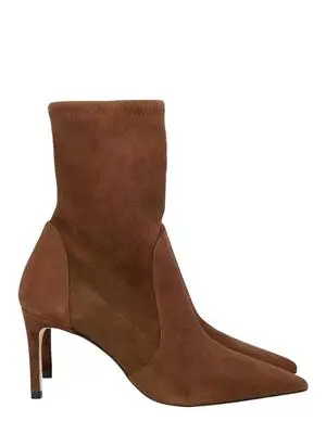 STUART WEITZMAN Stuart Power Suede Ankle Boots Brown