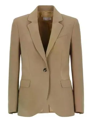 Alberto Biani Single-breasted Notched-lapels Jacket - Neutrals