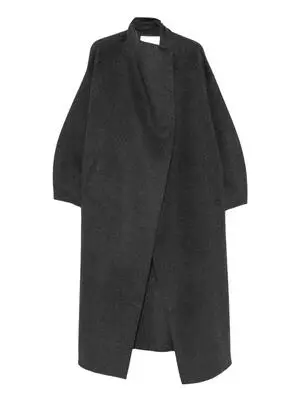 THE FRANKIE SHOP Leroy Funnel-neck Coat - Grey