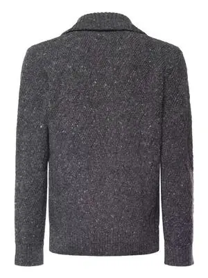 Eleventy Cable-knit Zip-up Sweater - Grey
