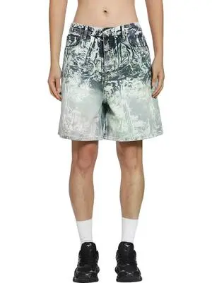 Off-White City Nature Denim Shorts - Blue
