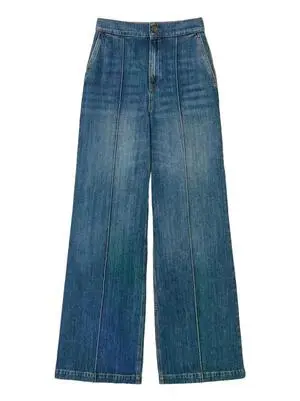 TWINSET Seam-detail Wide-leg Jeans - Blue