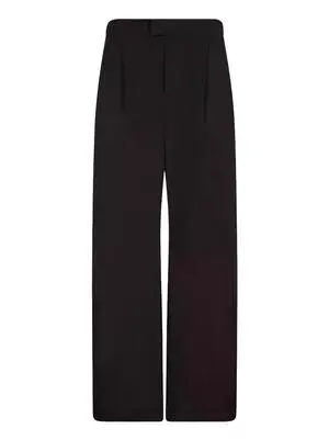 DANAME Gianna Logo-plaque Wide-leg Trousers - Black