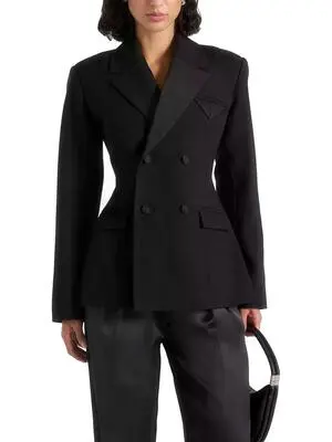 Manière De Voir Maia In Double Breasted Blazer - Black