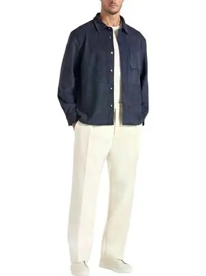 Manière De Voir Andy Panelled Shirt Blue