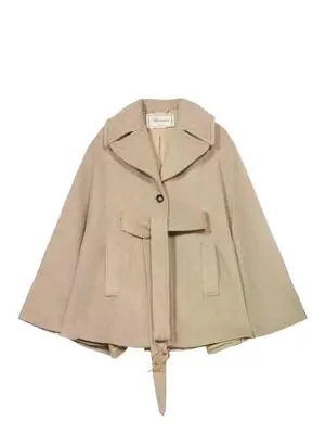 BLUMARINE Belted Wide-collar Cape