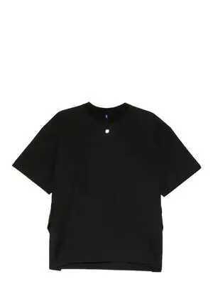 ADER ERROR Logo-patch Pleated T-shirt - Black