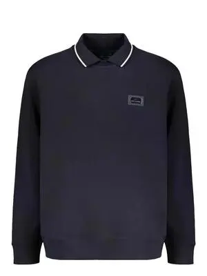 PAUL & SHARK Polo-collar Logo-patch Sweatshirt
