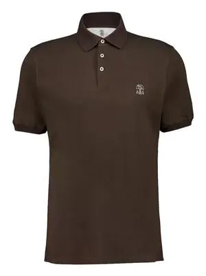 BRUNELLO CUCINELLI Logo-embroidered Piqué Polo Shirt