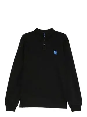 ADER ERROR Logo-patch Long-sleeve Polo Shirt