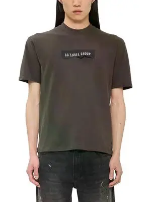 44 LABEL GROUP Logo-patch Cotton T-shirt - Brown