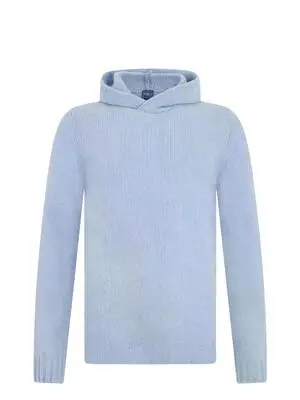 Fedeli Knitted Hoodie - Blue