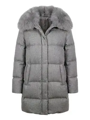 HERNO Fur-trim Quilted Jacket